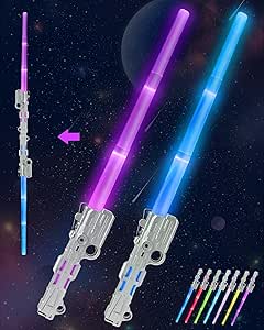 MAGICDESIGN Lightsaber Light Sabers for Kids - 2 PCS, 7 Color, FX Sound ...