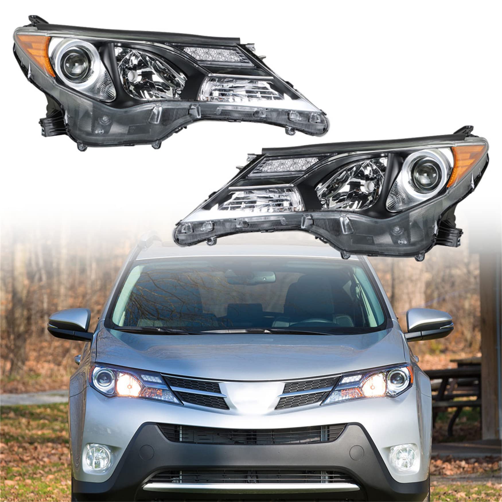 Snapklik.com : Front Headlights Assembly Replacement For 2013 2014 2015 ...