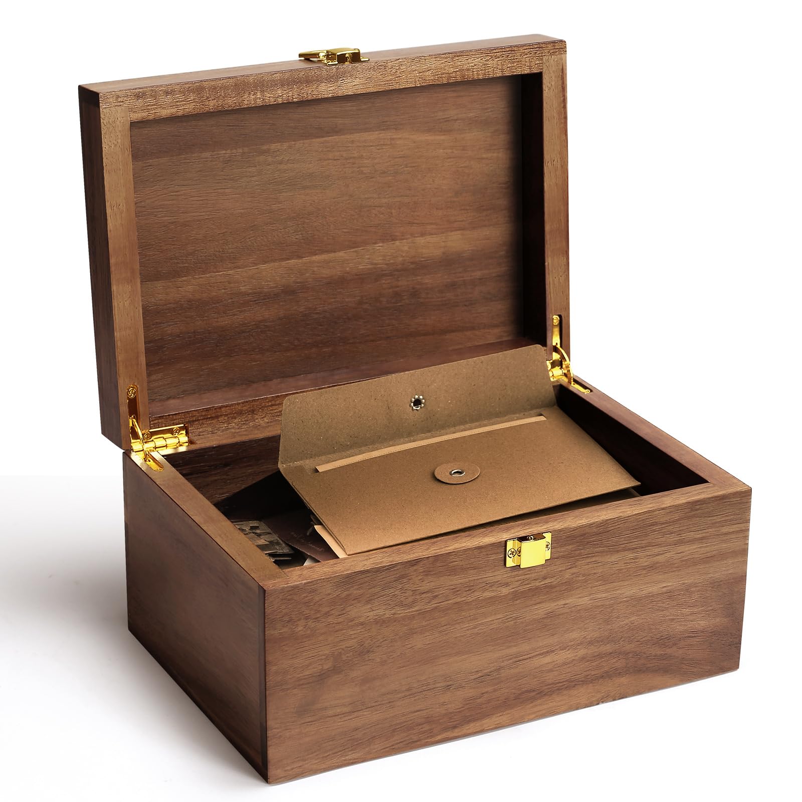 Amazon.com: Dendrovia Wooden Keepsake Box-Acacia Wooden Memory Box With ...