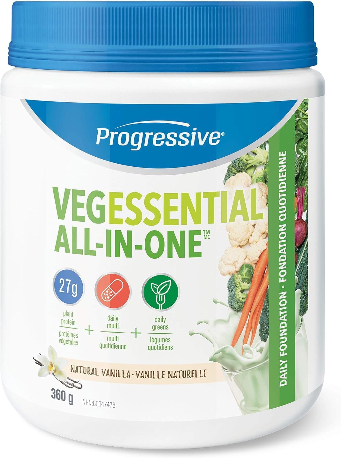 Progressive VegEssential, All-In-One Vegan Protein, Greens, Vitamins ...