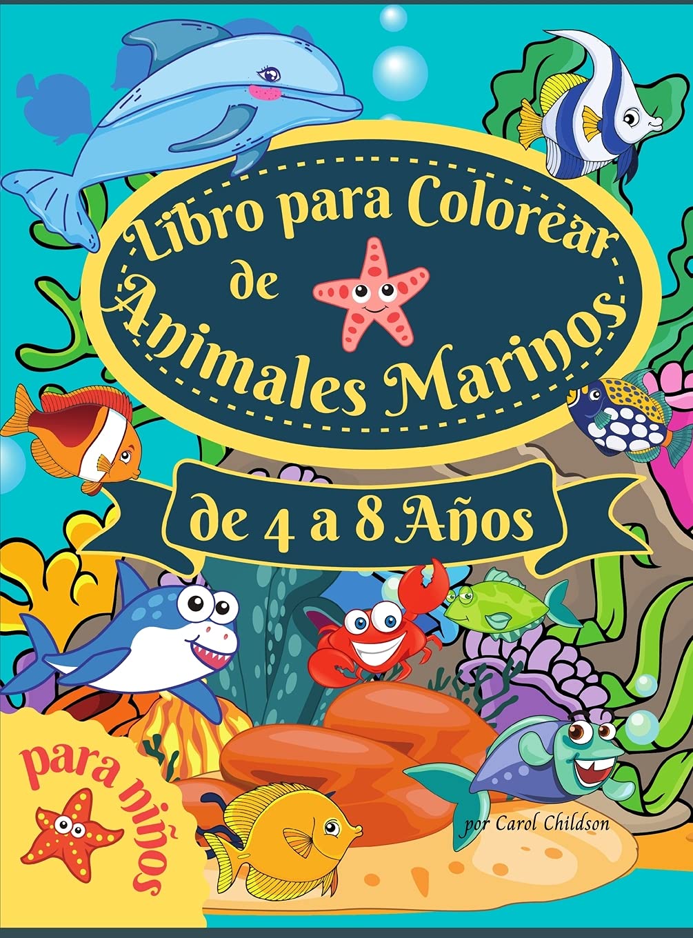 Buy Libro para colorear de animales marinos para niños: - Increíble ...