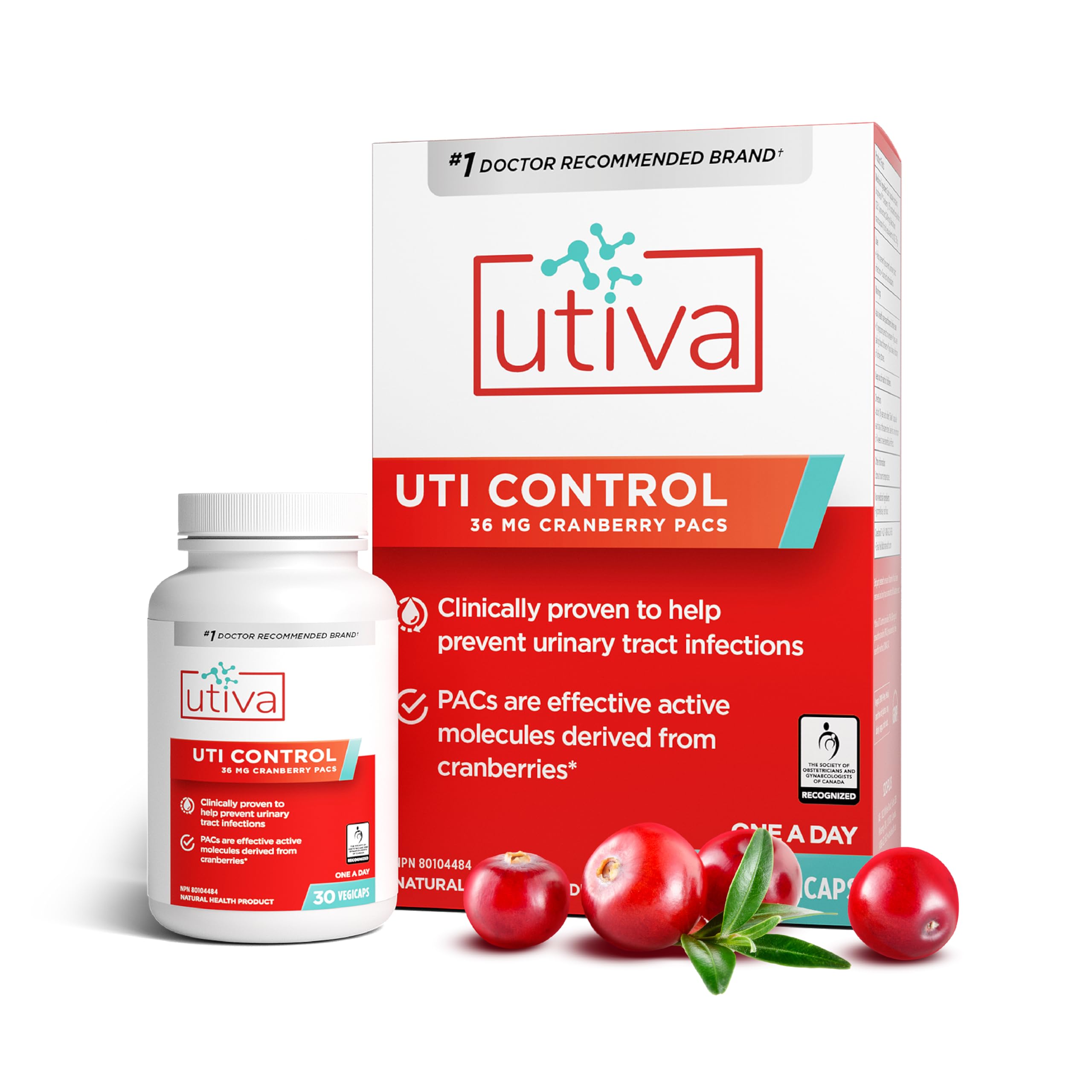 Utiva UTI Control Cranberry PACs – Clinically Studied Ingredients 36mg ...