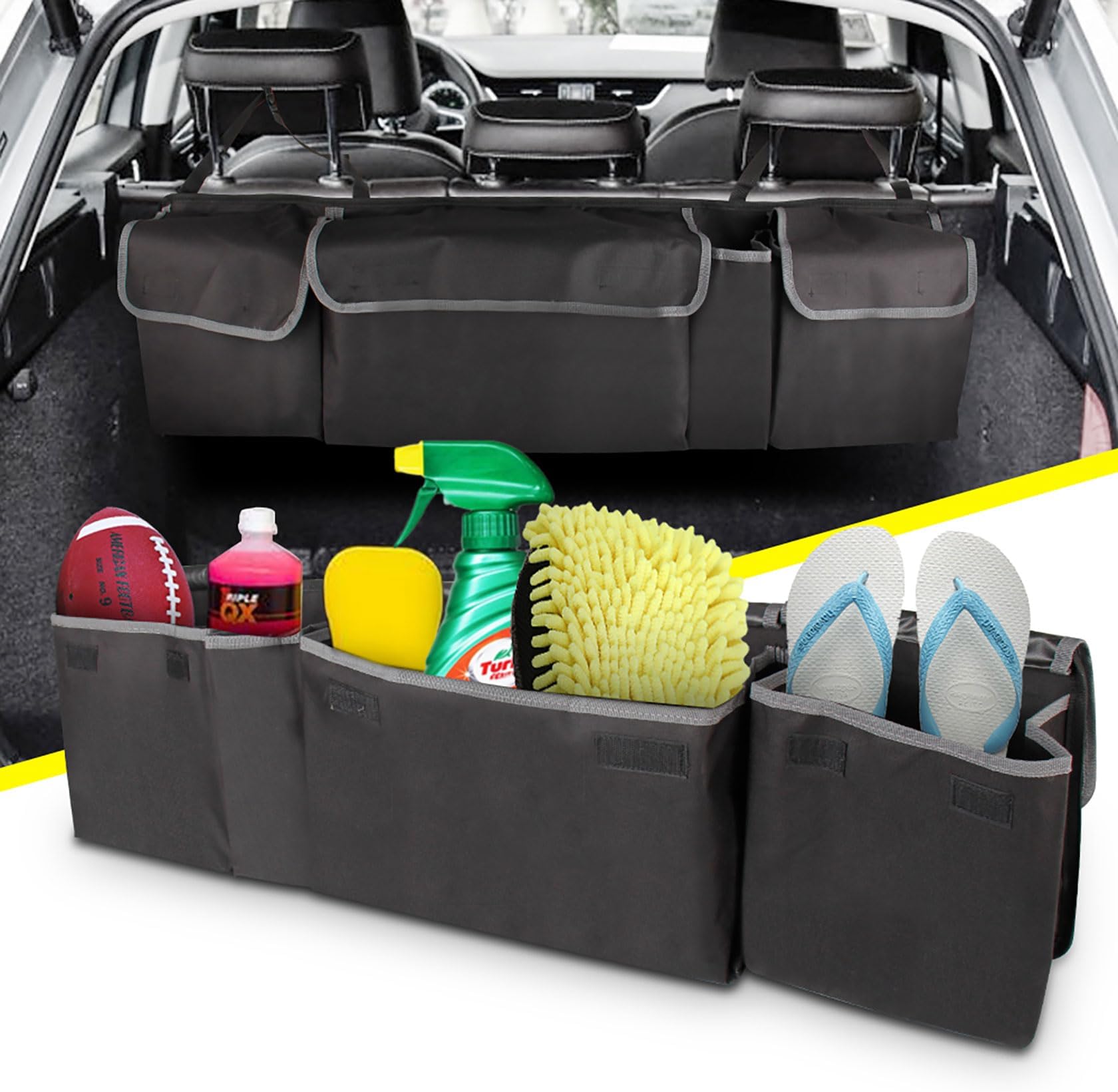 Amazon.com: DETYI Car Trunk Organizer, Backseat Hanging Large Storage ...