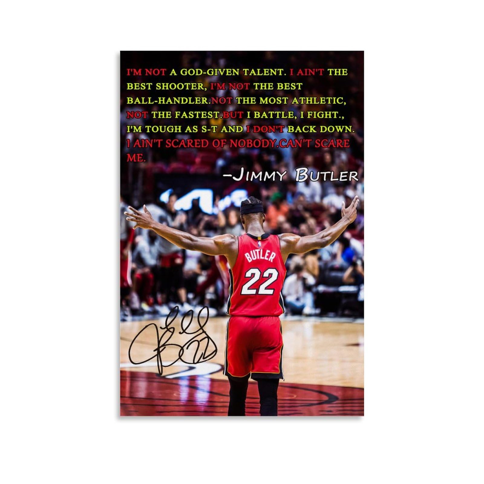Amazon.com: SERECPIA Sports Star Jimmy Butler Signed Inspirational ...