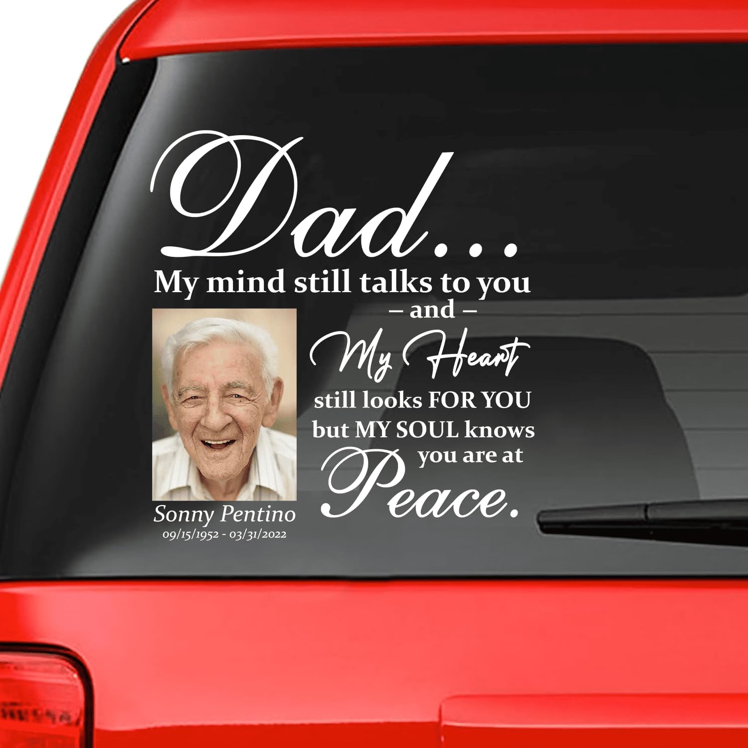 Amazon.com - in Memory of Personalized Memorial Decals. Loss of Loved ...