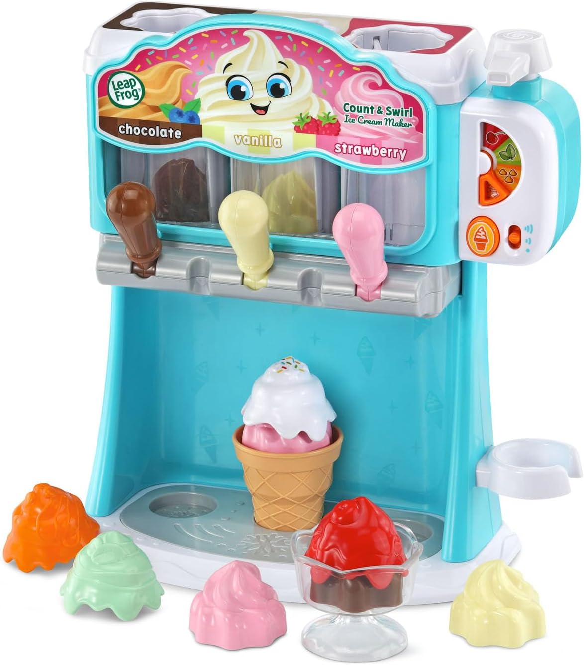 Amazon.com: LeapFrog Count and Swirl Ice Cream Maker Playset for Kids ...