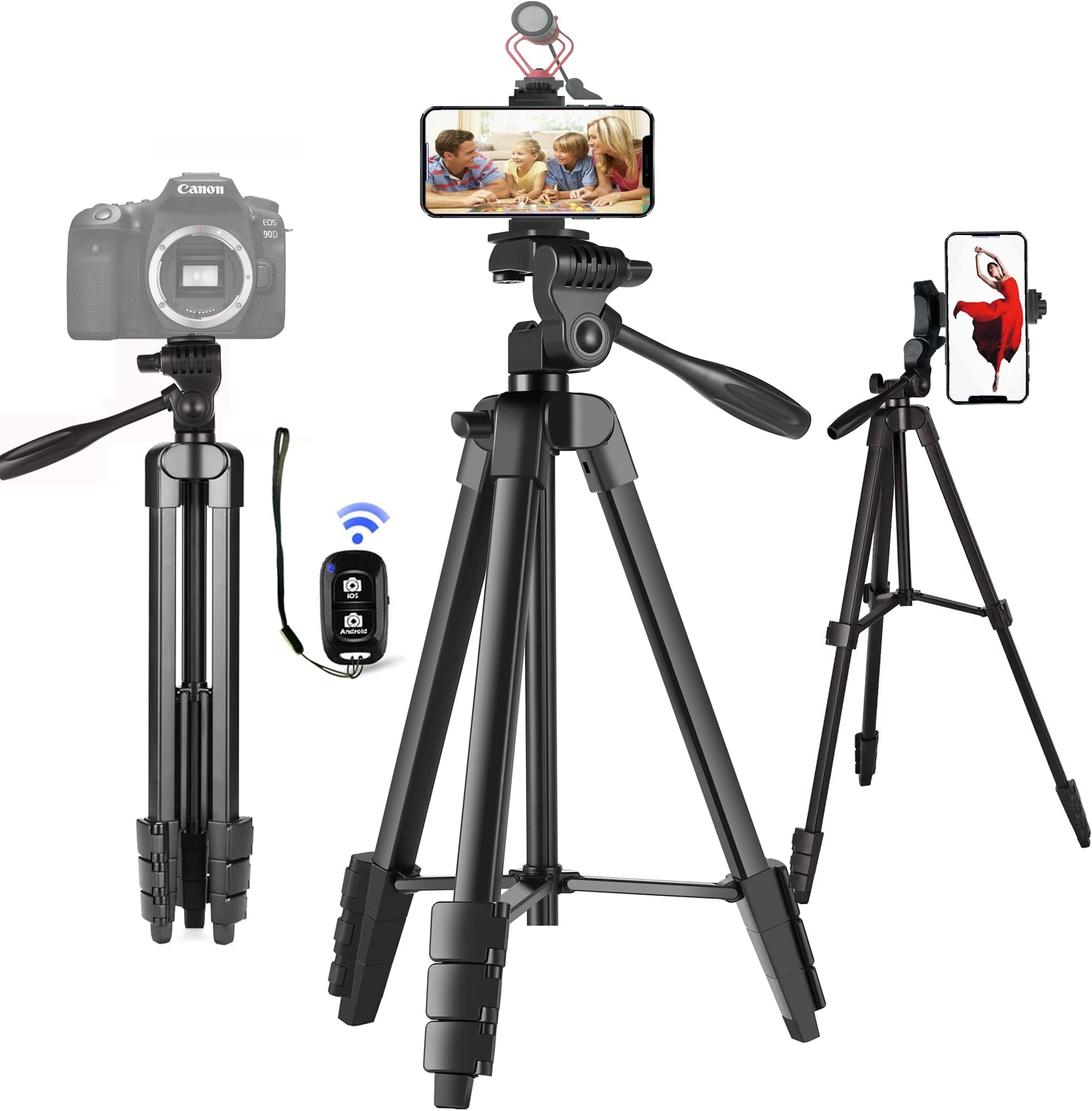 Amazon.com: 74"/188cm Lightweight Camera Tripod Holder for DSLR SLR ...