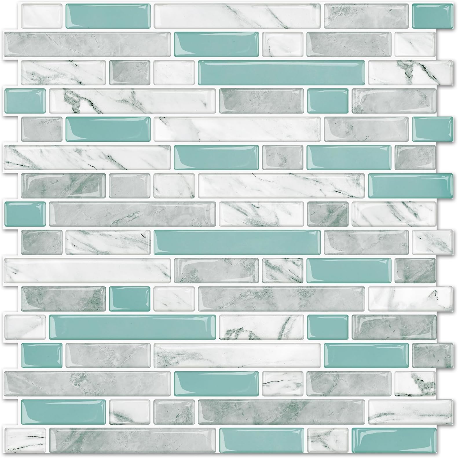 Amazon.com: MOONFUN 10 Sheet Peel and Stick Backsplash Tiles, 12 X 12 ...
