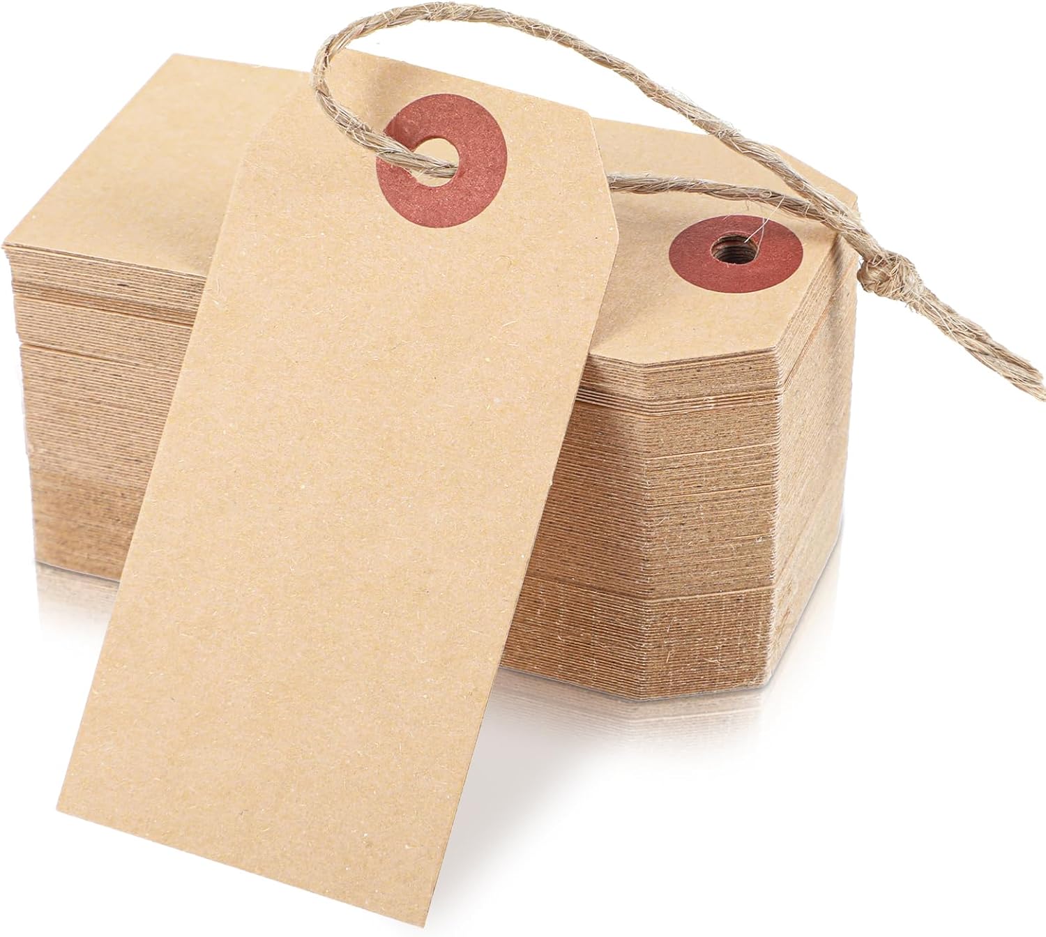 Amazon.com: 100 PCS Brown Tags with String, Marking Paper Hang Tags ...