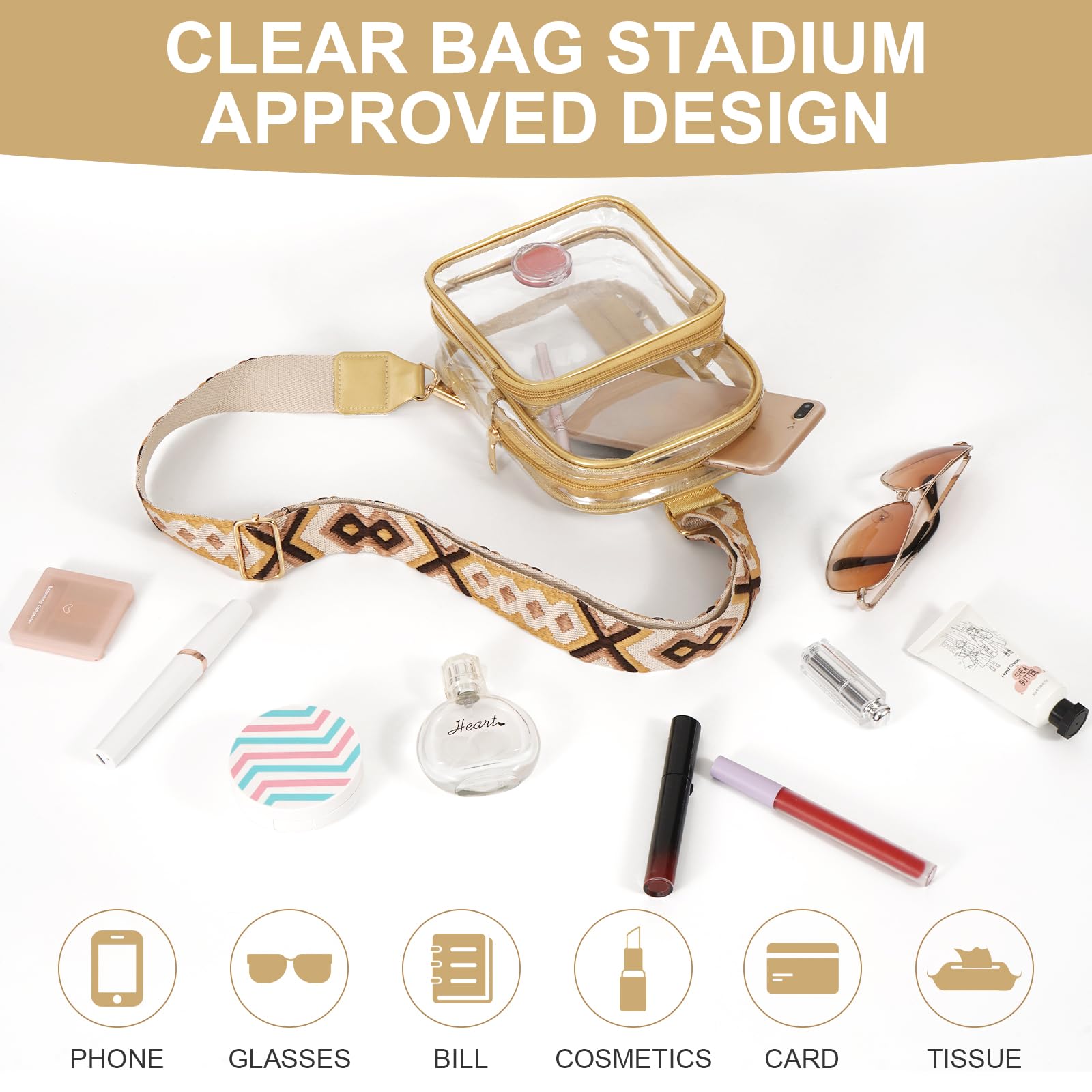 Snapklik.com : FINGUOLA Clear Bag Stadium Approved,Clear Purses For ...