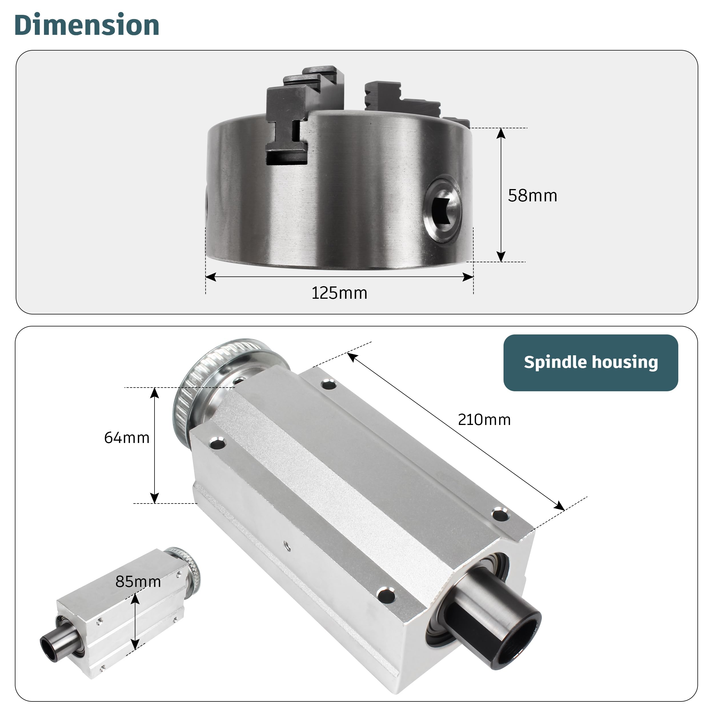 Snapklik.com : RATTMMOTOR No Powered Multi-Function Lathe Chuck Spindle ...
