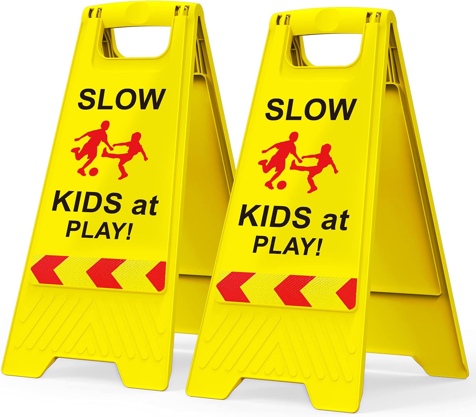 Amazon.com: In Street Pedestrian Sign (No School, Stop, Fluorescent ...