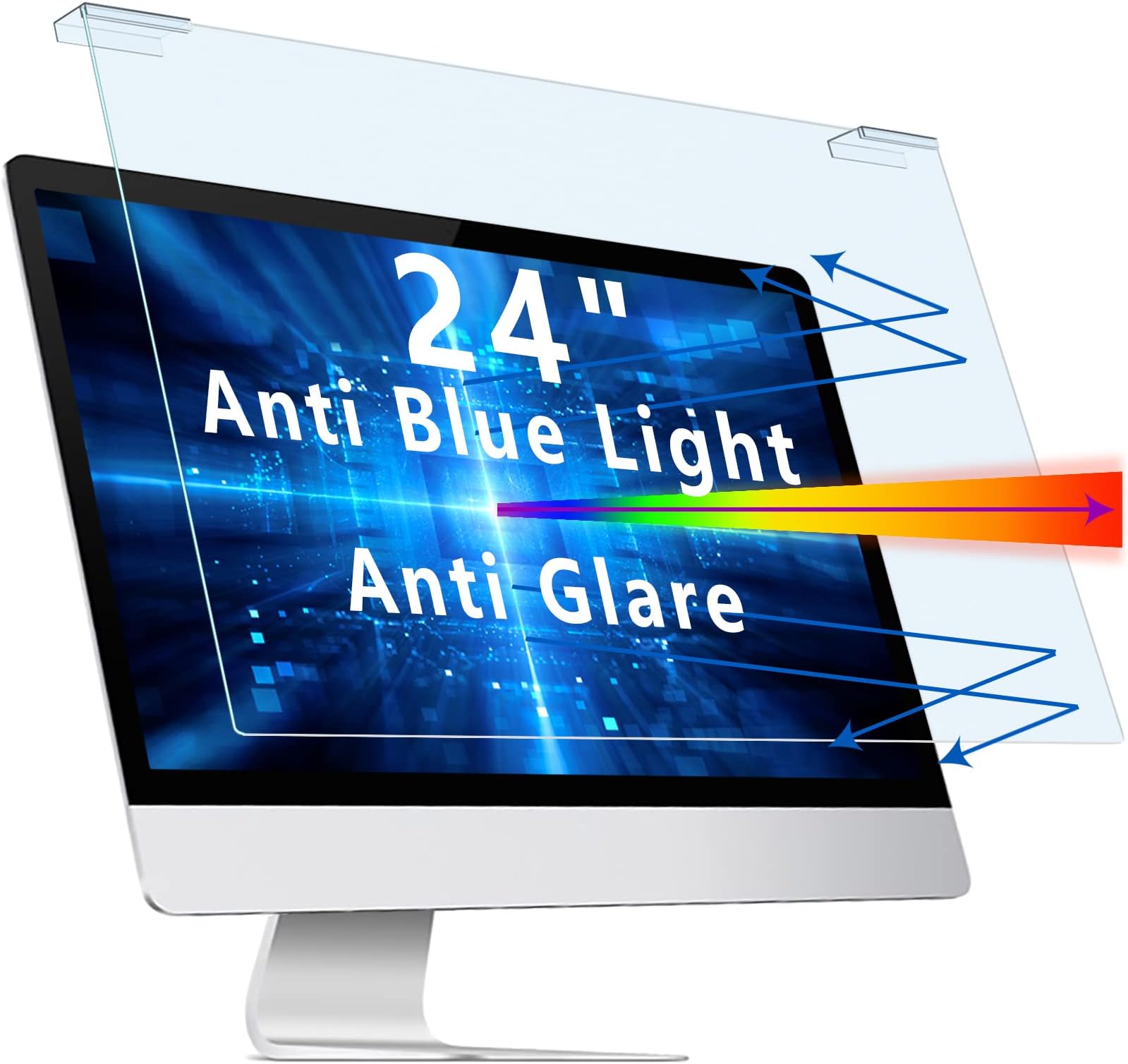 Amazon.com: MOSISO 23-24 inch Computer Blue Light Blocking Screen ...