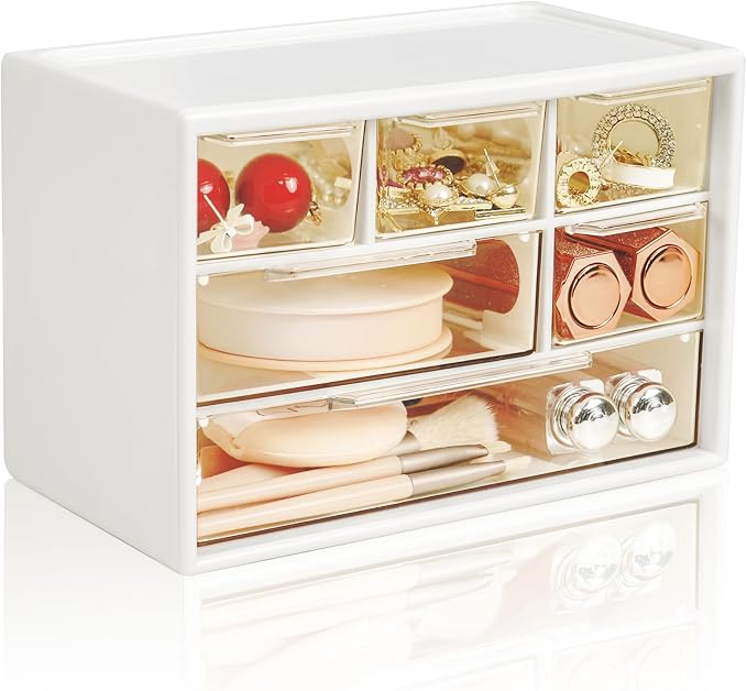 Amazon.com: Mini Desk Storage Organizer with 6 Drawers, FODIENS ...