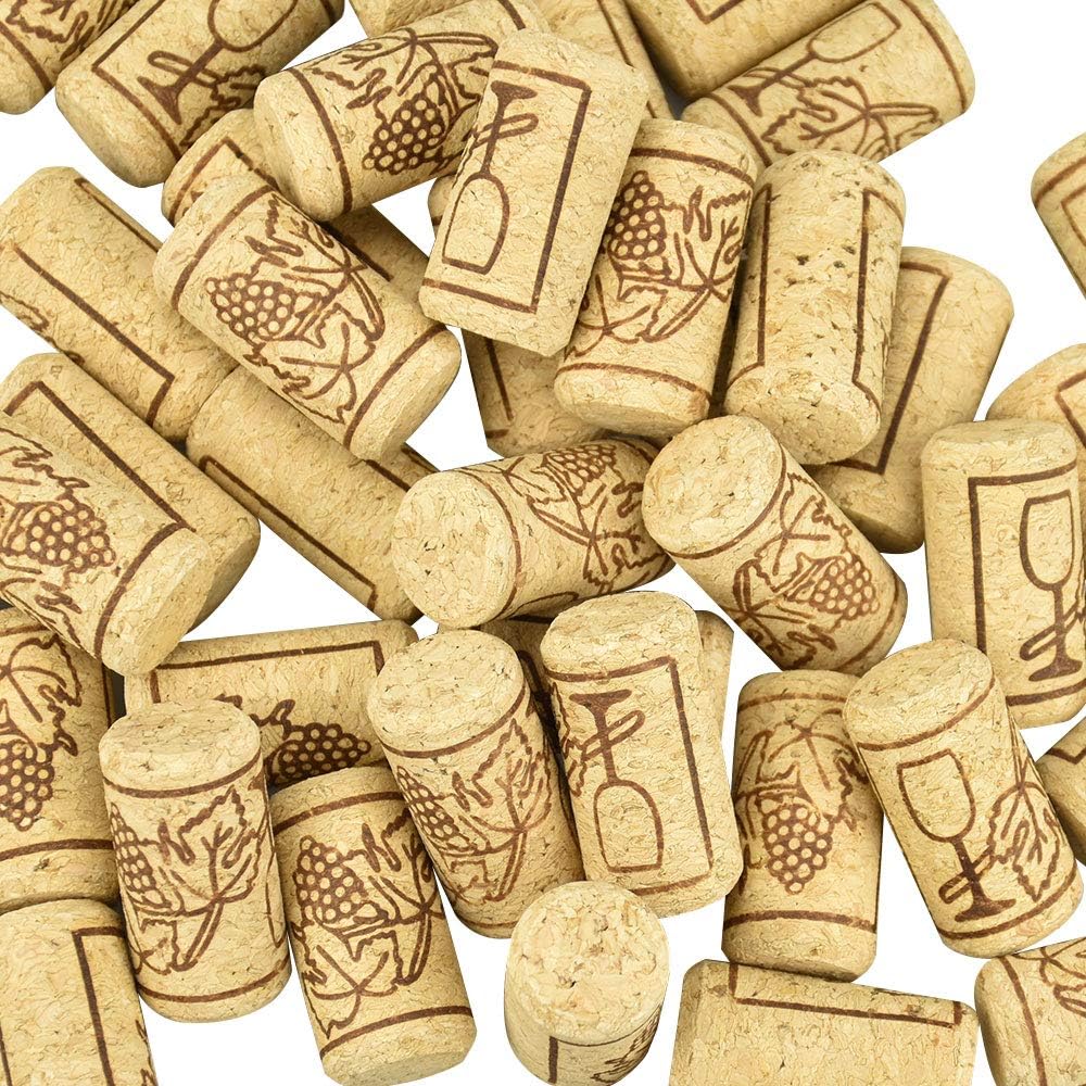 CODIRATO 100 PCS Bouchons en Liège Naturel Bouchon de Bouteille de Vin ...