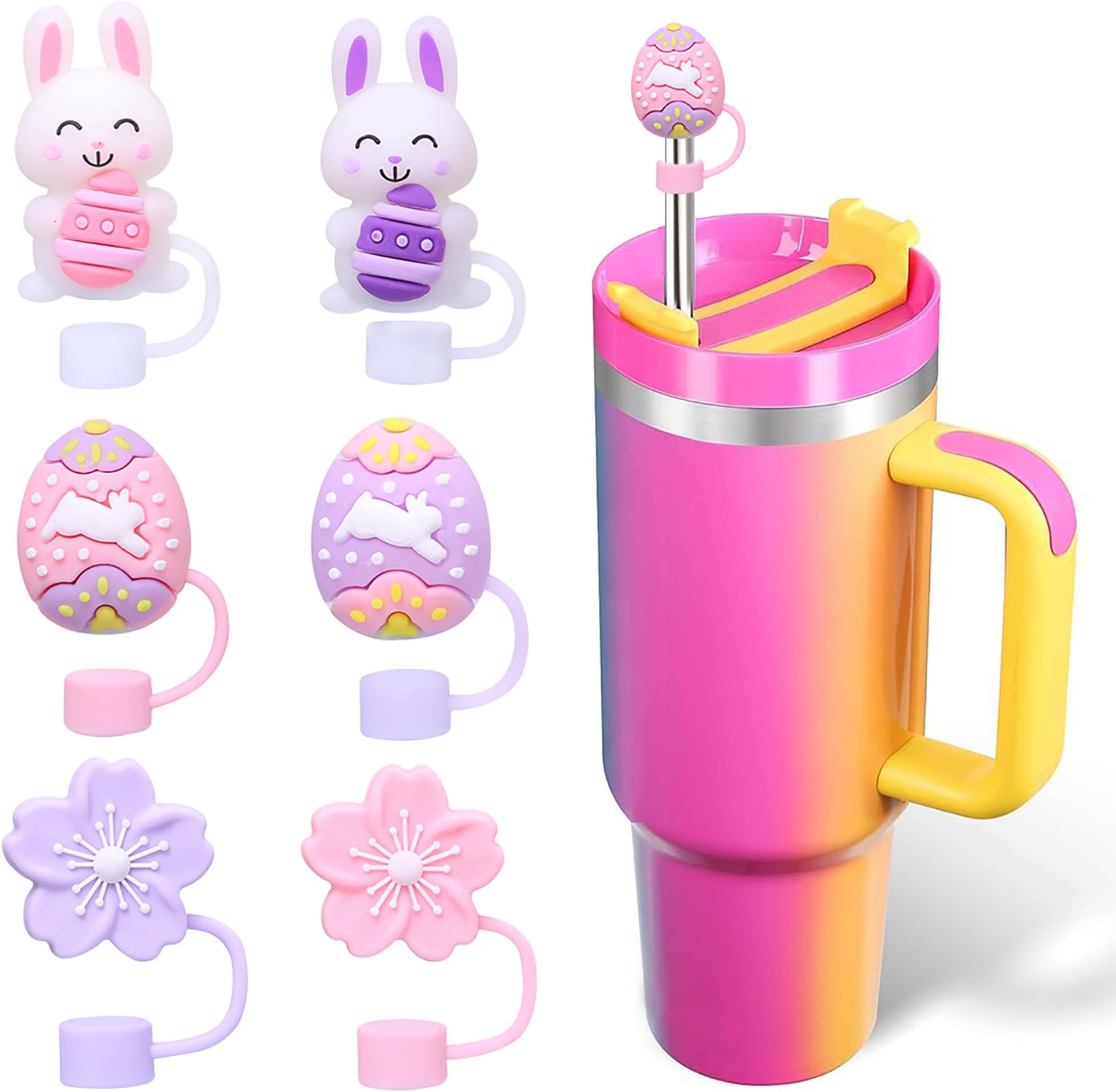 Amazon.com: Straw Cover Cap for Stanley Cup | 6Pcs Silicone Straw ...