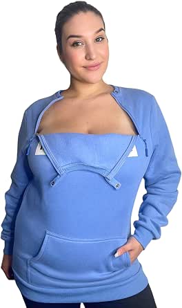 Amazon.com: MandMcares Plus Size Port Access Sweater Chest Zippers Warm ...