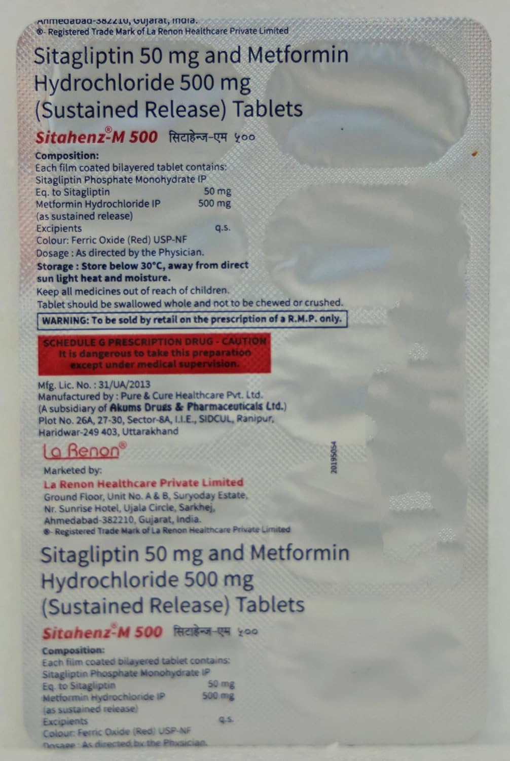 Sitahenz M 500 - Strip of 10 Tablets : Amazon.in: Health & Personal Care
