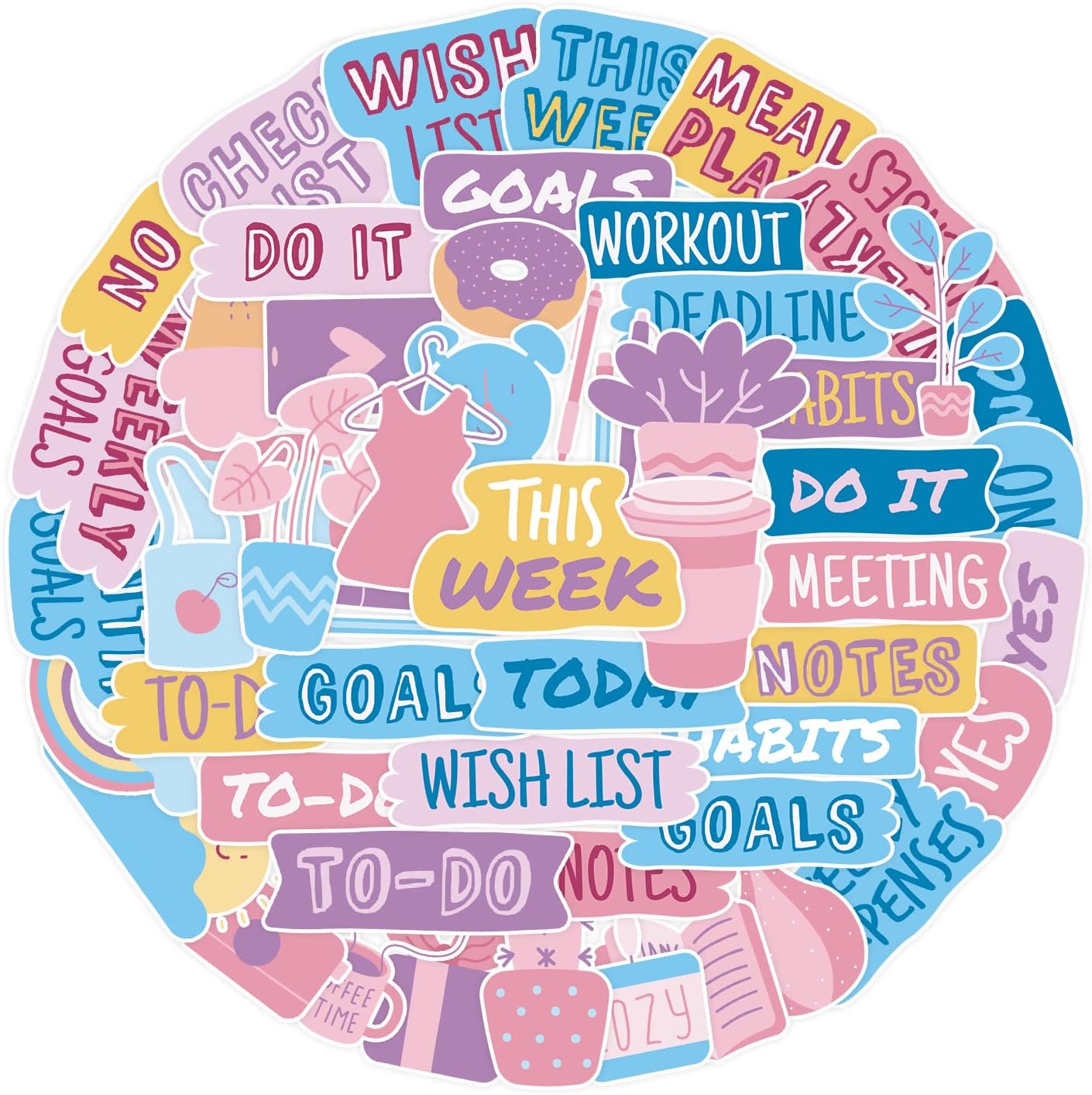 Amazon.com: Positive Quote Stickers 50Pcs Laptop Stickers Aesthetic ...