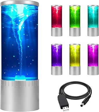 Tornado Lamp & Night Light - Mesmerizing Motion & Soft Glow for ...