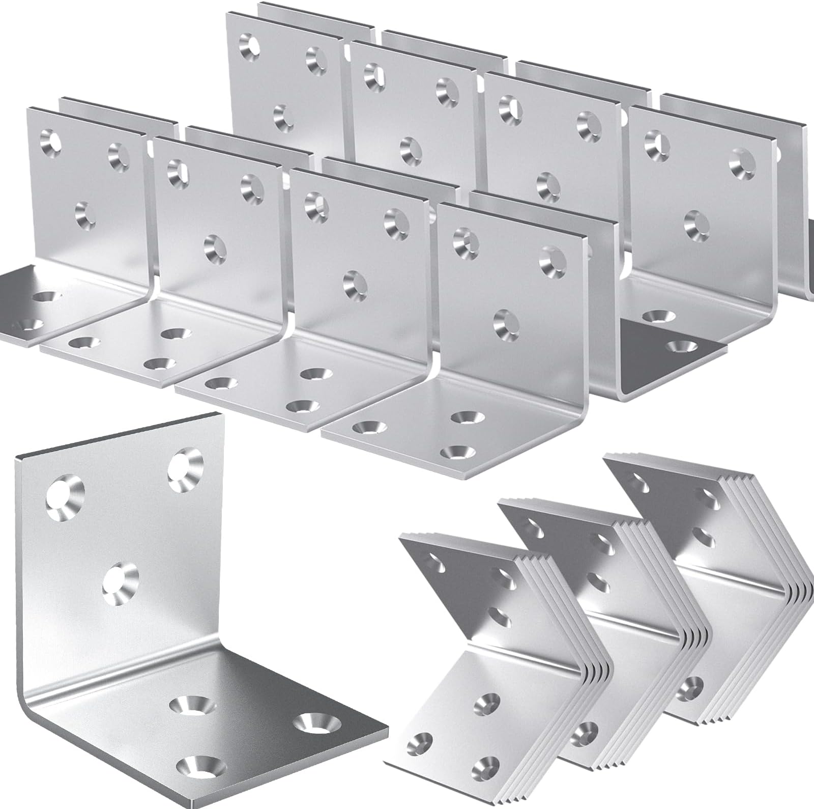 Amazon.com: 40Pcs Stainless Steel Angle Bracket, 1.2”x1.2"x1.2" Heavy ...