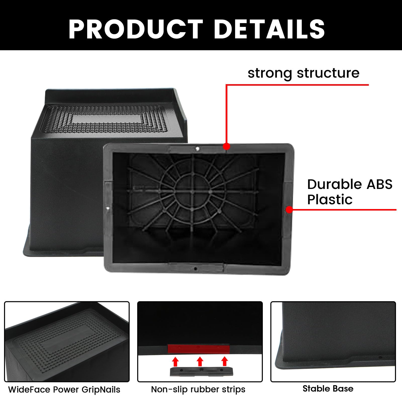 Snapklik.com : MYMULIKE Bed Risers 2 Inch Heavy Duty, Oversized ...