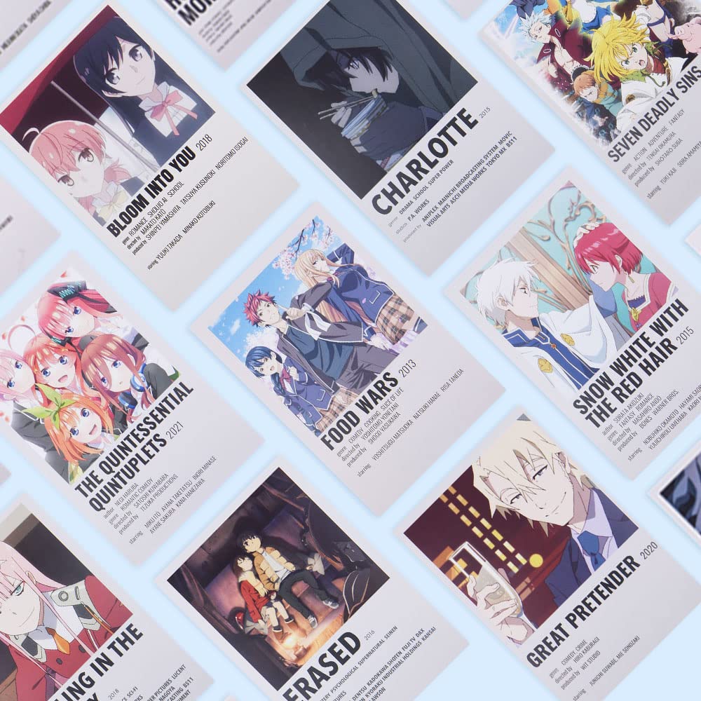 Buy 50Pcs Anime Movie Wall Collage Kit, Aesthetic Picture Anime Poster ...