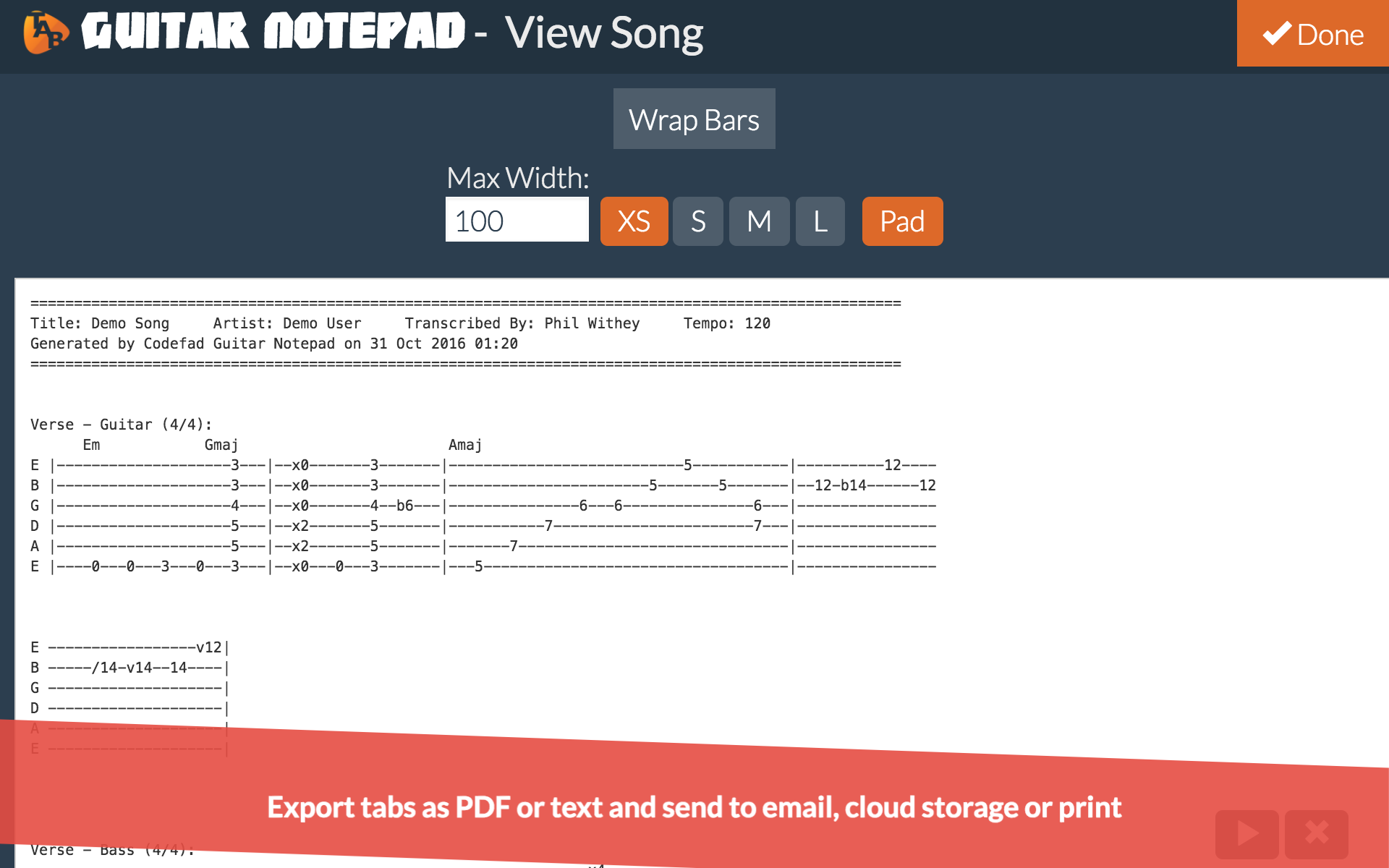 Guitar Notepad - Tab Editor - App on Amazon Appstore