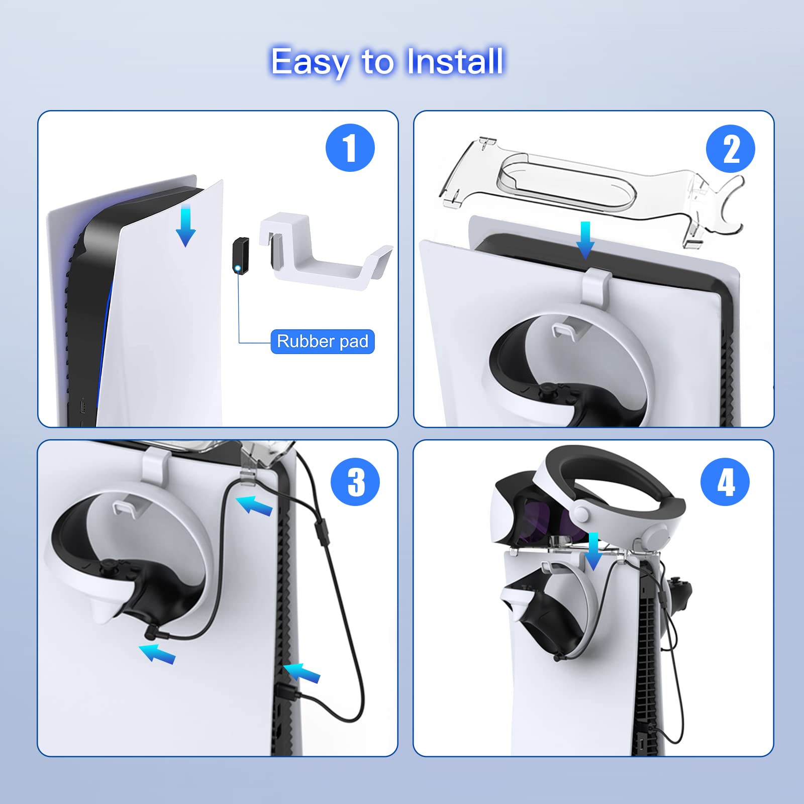 Snapklik.com : PS VR2 Controllers Headset Organizer Holder Kit On PS5 ...