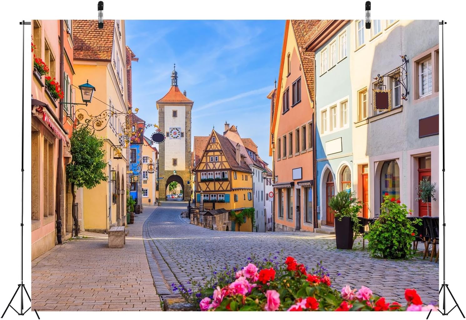 Amazon.com : CORFOTO Germany Medieval Town Backdrops 15x10ft Fabric ...