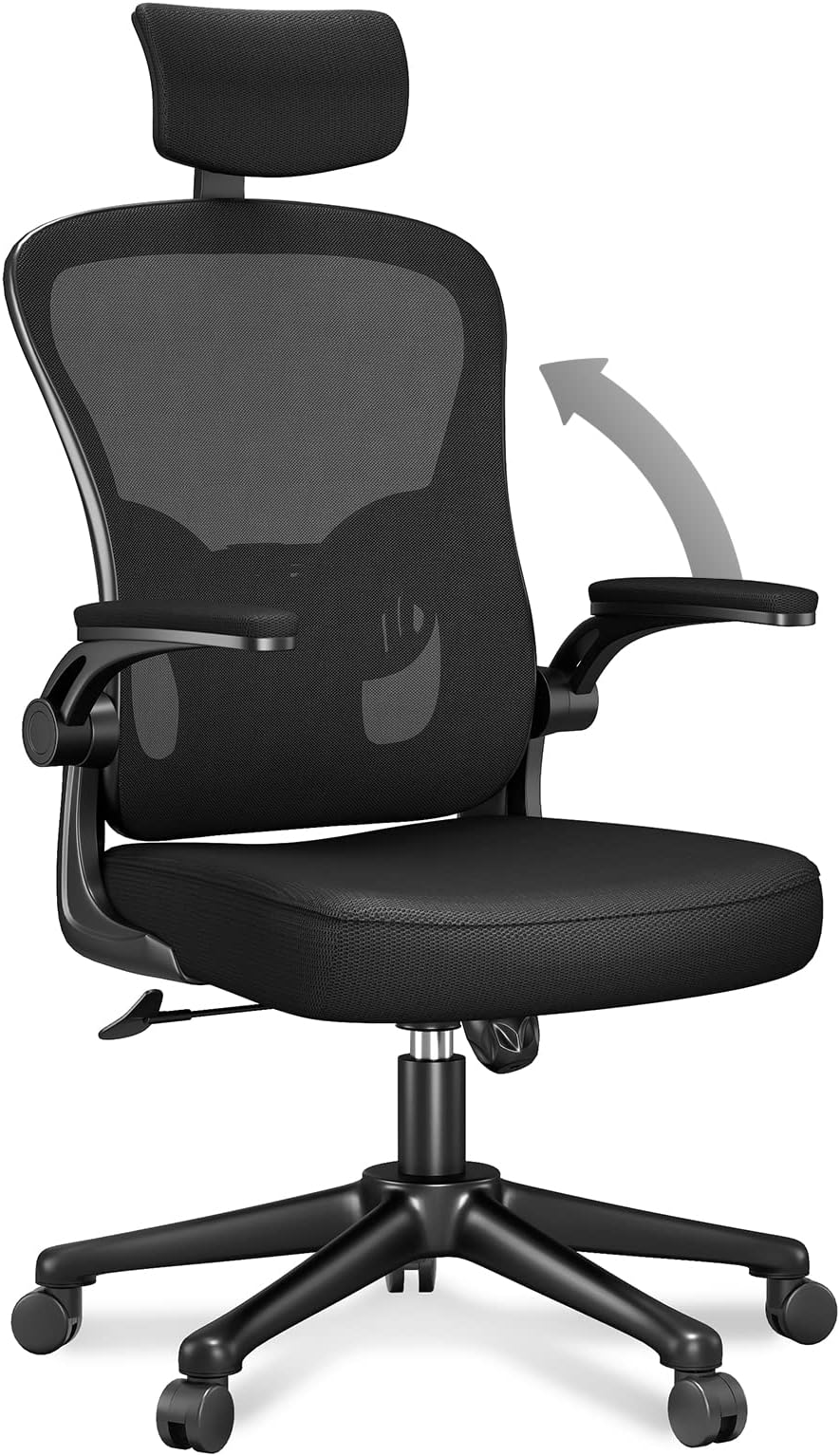 COSTWAY Mesh Office Chair, Ergonomic Swivel Computer Desk Chair with ...
