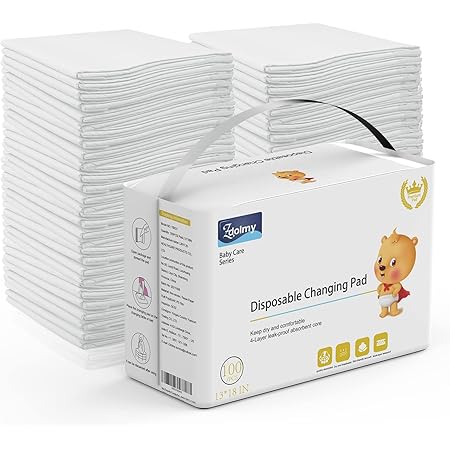 Amazon.com: JUS COOL Baby Disposable Changing Pads, 13”x 18”(200+1 ...