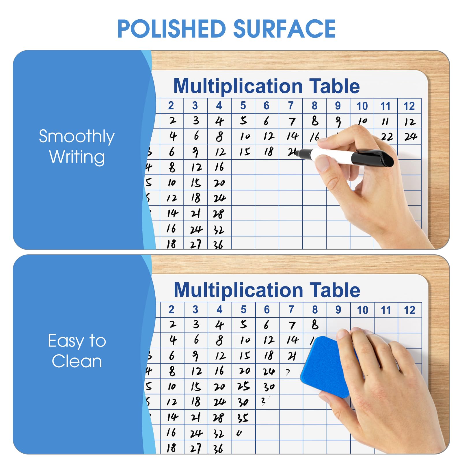 Snapklik.com : Double Sided Multiplication Chart Whiteboard, 9 X 12 Dry ...