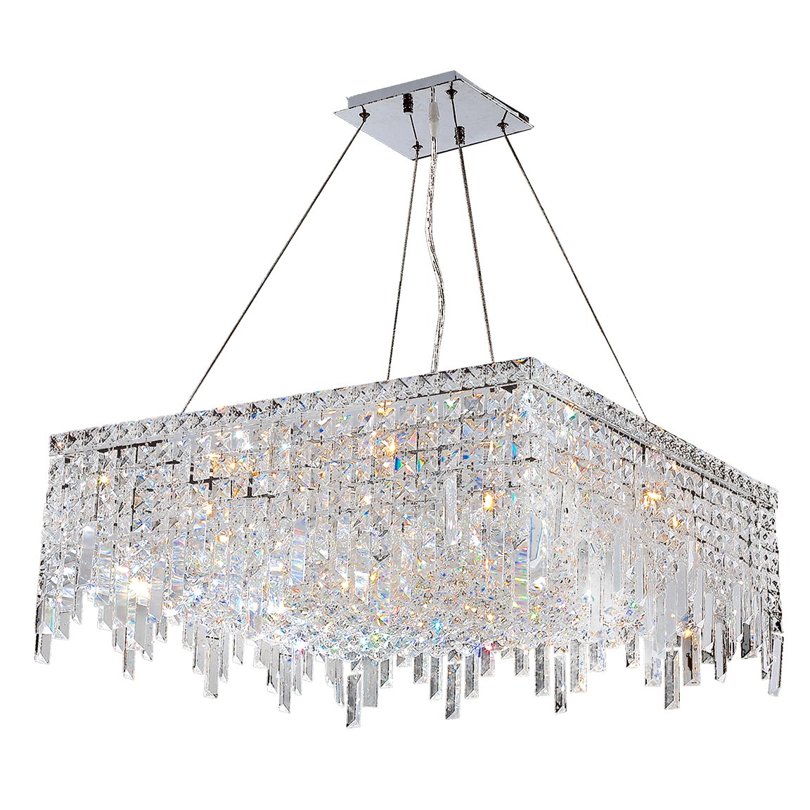 Worldwide Lighting W83524C24 Cascade Collection 6 Light and Clear ...
