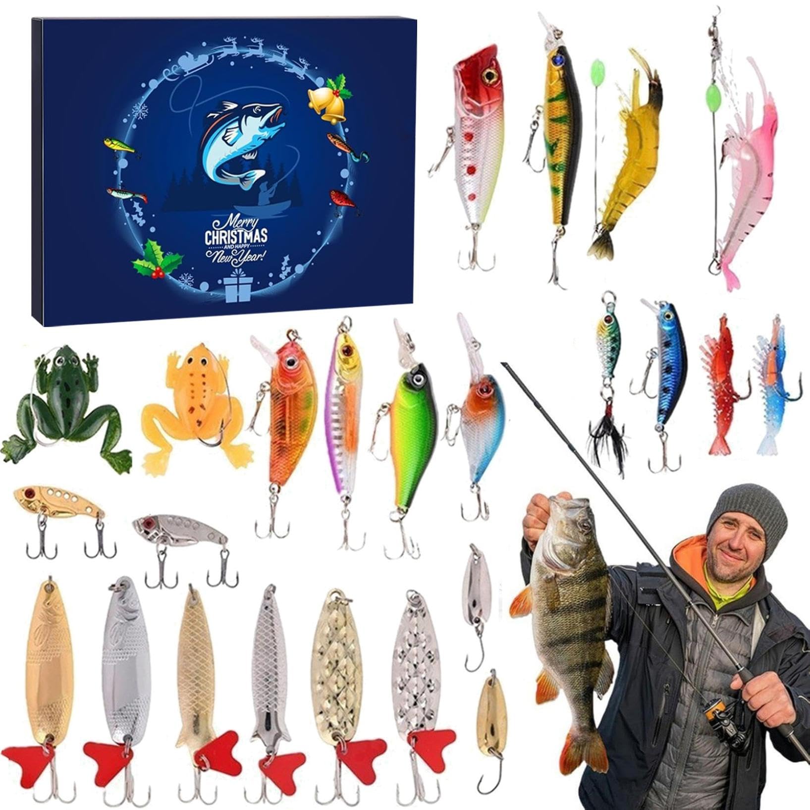 2024 Fishing Advent Calendar,24 Days Christmas Advent Calendar,Fishing ...