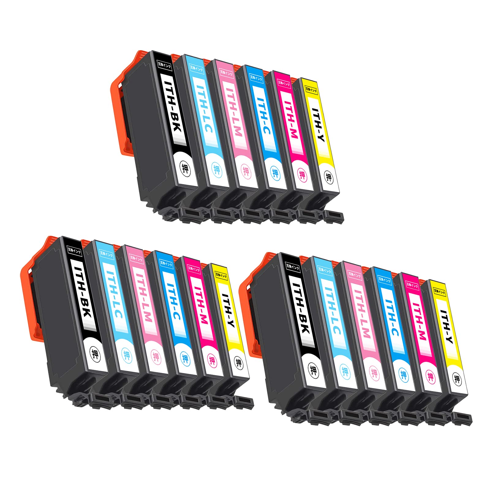 Amazon.co.jp: EPSON用 エプソン用 ITH 互換インク イチョウ インク ITH-6CL (BK/C/M/Y/LC/LM) 6色3セット(合計18本) 対応機種:EP ...