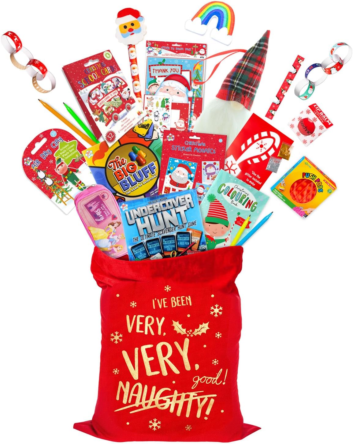 Pre Filled Christmas Sack Stockings Christmas Stocking Filled With 18 ...