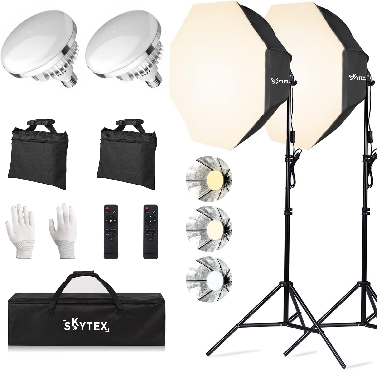 Amazon.com : Andoer 2400W Lighting Kit, Photography Studio Continuous ...