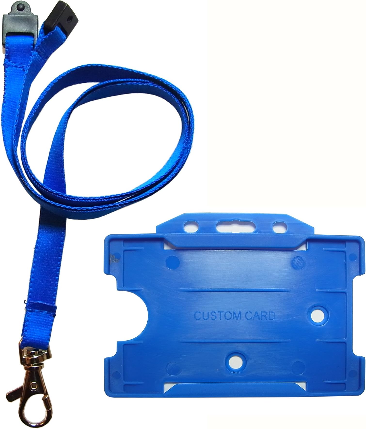 ALG ID Cards® Blue ID Card Badge Holder - Blue Lanyard Card Holder ...