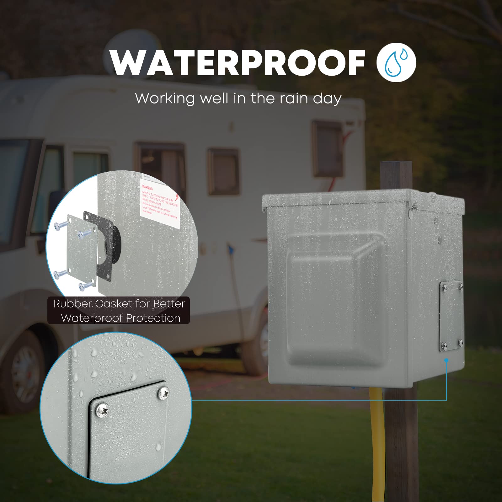 Snapklik.com : 50 Amp RV Power Outlet Box, 125/250V Nema 14-50R RV ...