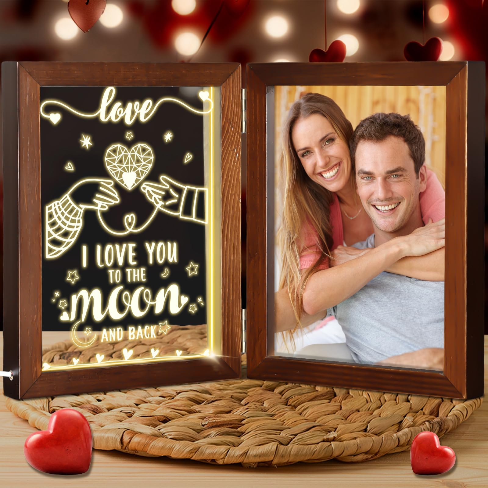Amazon.com - PETCEE Valentines Day Picture Frames Love Wood Valentine ...