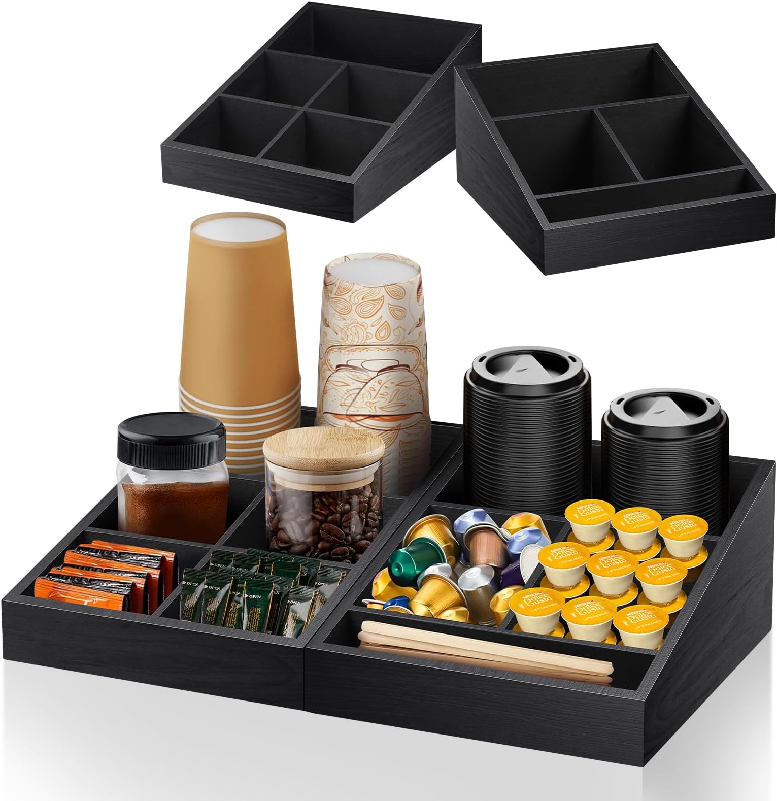 Amazon.com: MINCORD Coffee Station Organizer Coffee Condiment Service ...