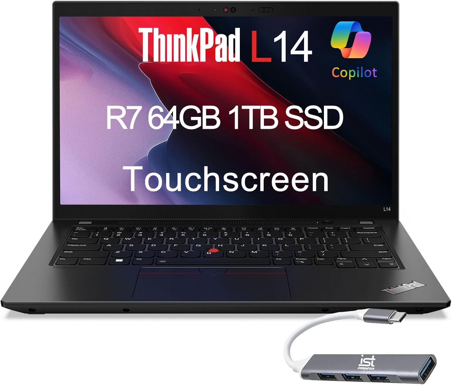 Amazon.com: Lenovo ThinkPad L14 Business Laptop (14" FHD Touchscreen, AMD Ryzen 7 5825U, 64GB ...
