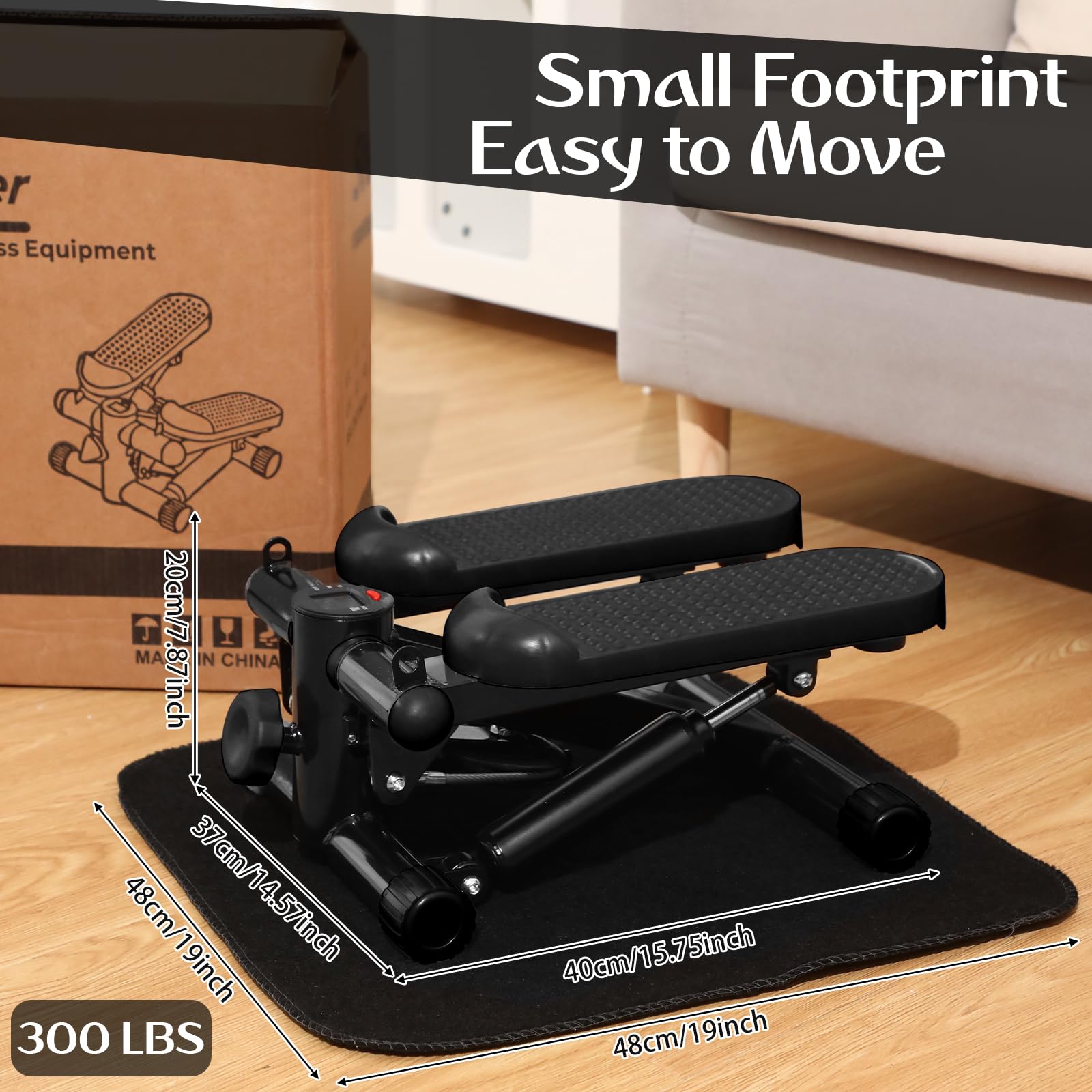 Steppers for Exercise Fitness Stair Stepper with 300 lb Loading ...