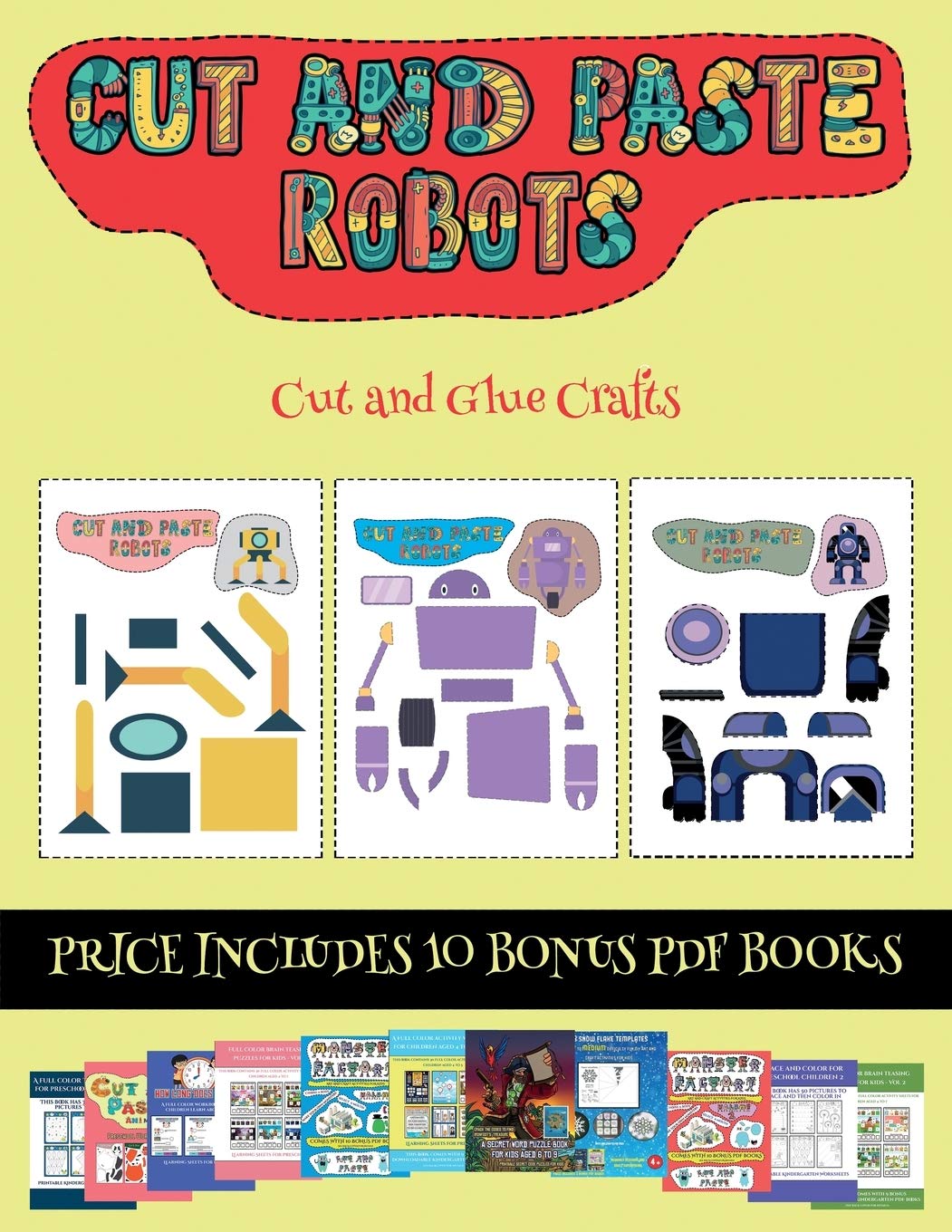 Cut And Glue Crafts Cut And Paste Robots This Book | Desertcart INDIA