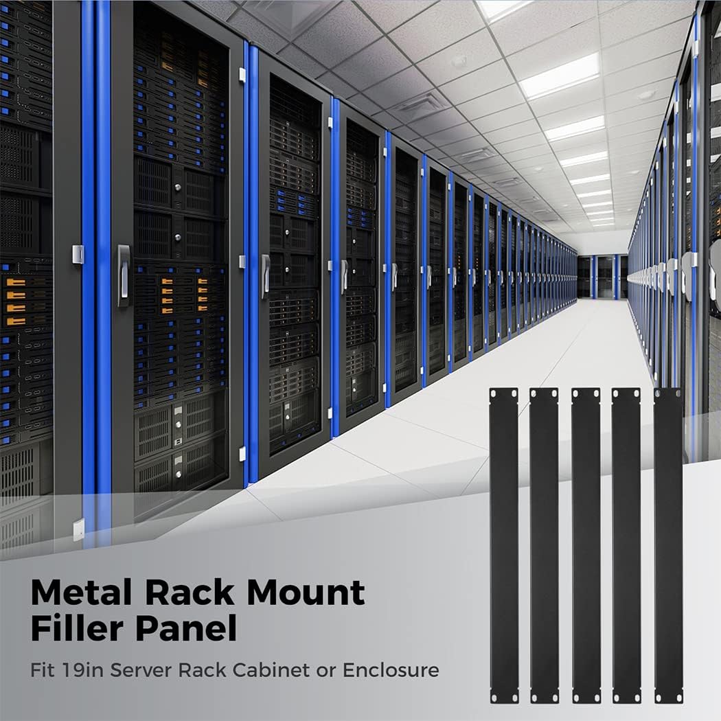 Buy Homaisson 1U Blank Panel, 5 Pcs 1U Server Rack Panels, Metal Rack ...