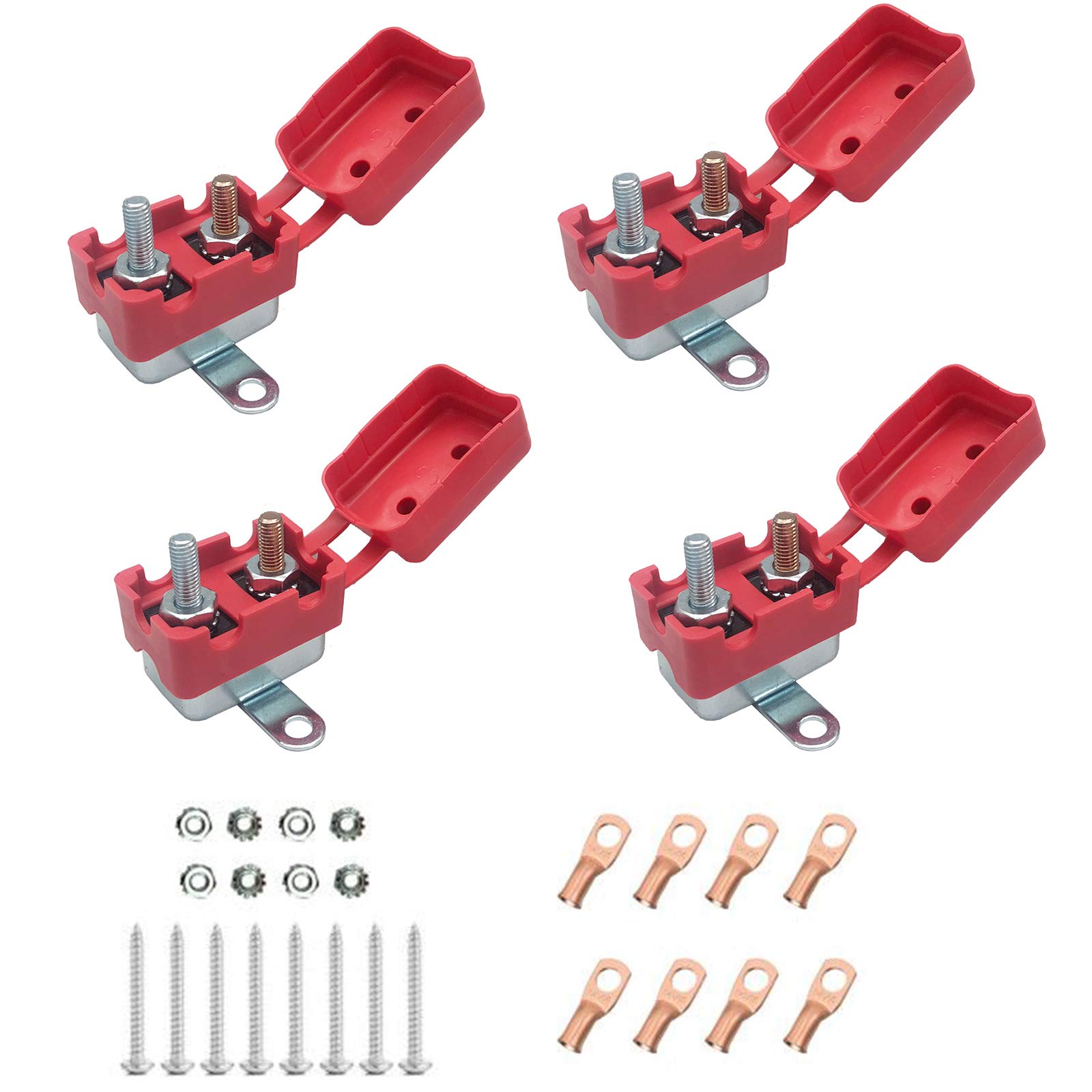 Buy 4 Pieces 40 Amp Reset Circuit Breaker Set, Vankcp 12V Automatic ...