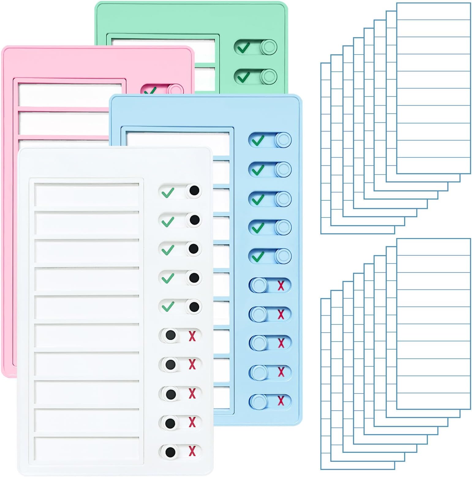 Amazon.com : 4 Pieces Chore Chart for Kids Multiple Kids - Sliding ...