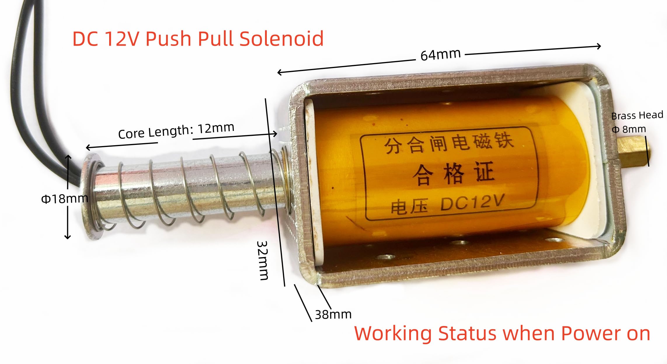 Snapklik.com : Apoesar Push Pull Solenoid DC 12V 35mm Long Stroke Small ...