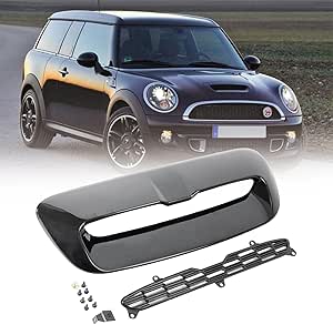 Amazon.com: GOMADEIT ABS Painted Black Hood Scoop fits for Mini Cooper ...